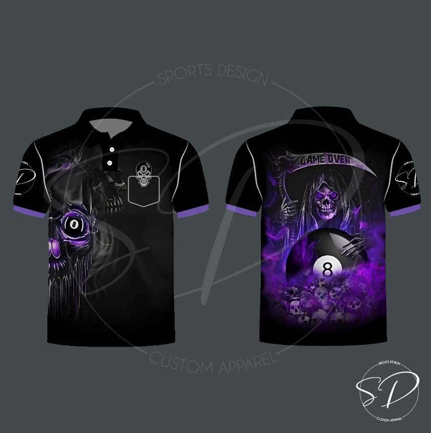 Purple Reaper Snooker Shirt – Sportz Design